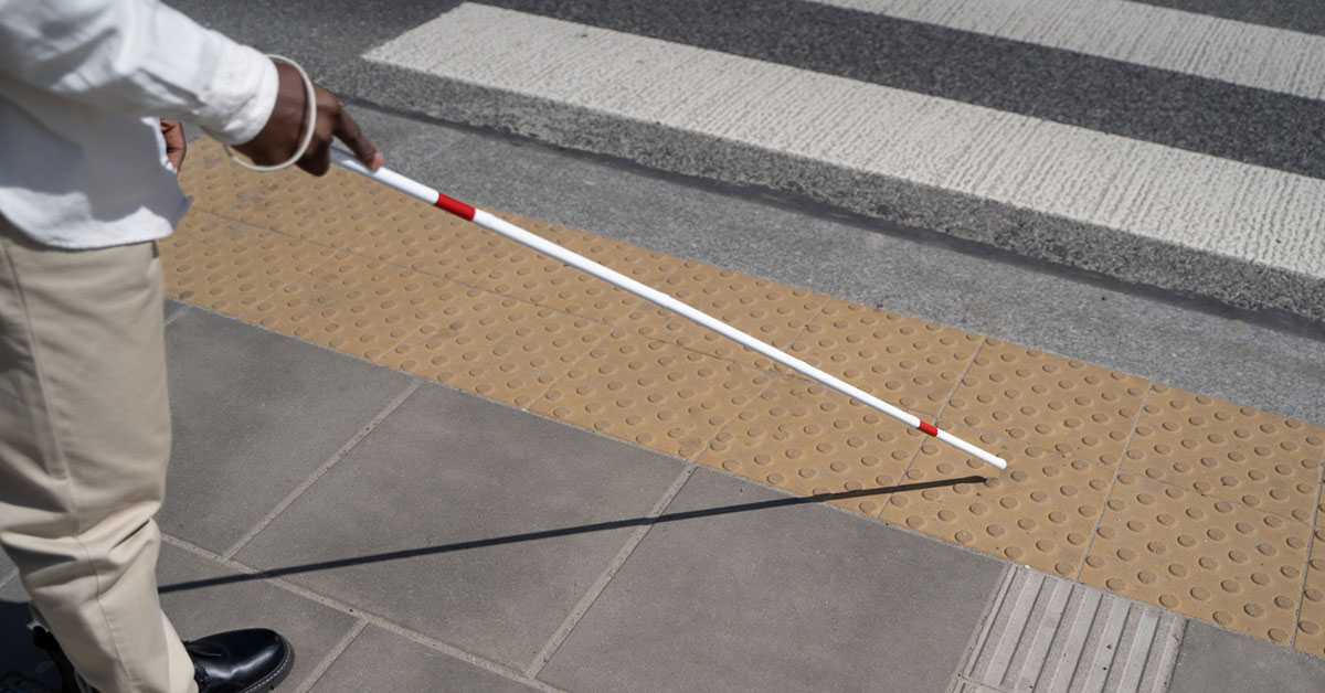 White Cane enables people with vision impairment to walk independently ...